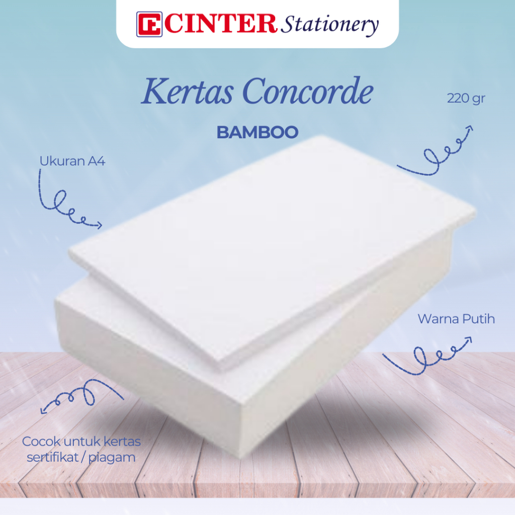 Jual BAMBOO - KERTAS SERTIFIKAT / KERTAS CONCORDE A4 220 GSM | Shopee ...