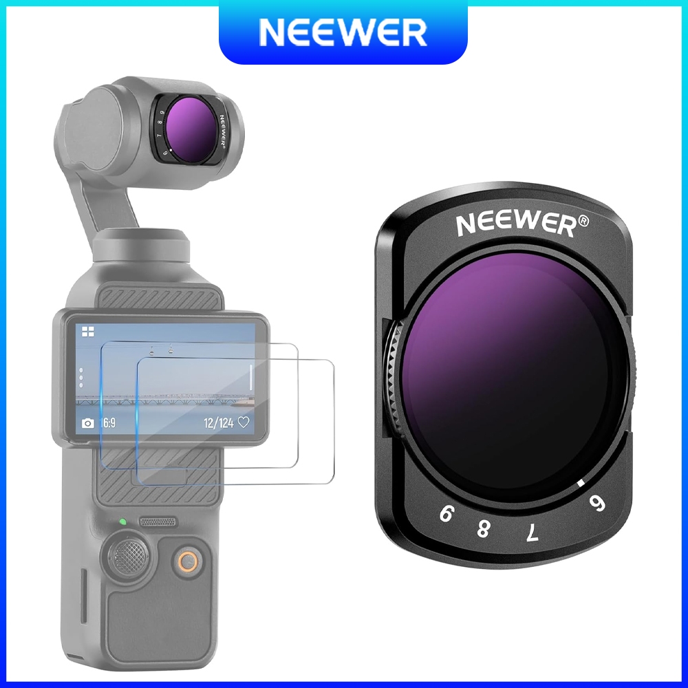 Jual NEEWER FL-51 Magnetic 6-9 Limited Stops Variable ND64-512 Filter ...