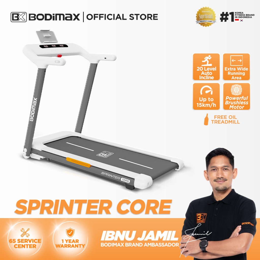 Jual BODIMAX SPRINTER CORE / Treadmill 15KM/H / Auto Incline 20 Level ...