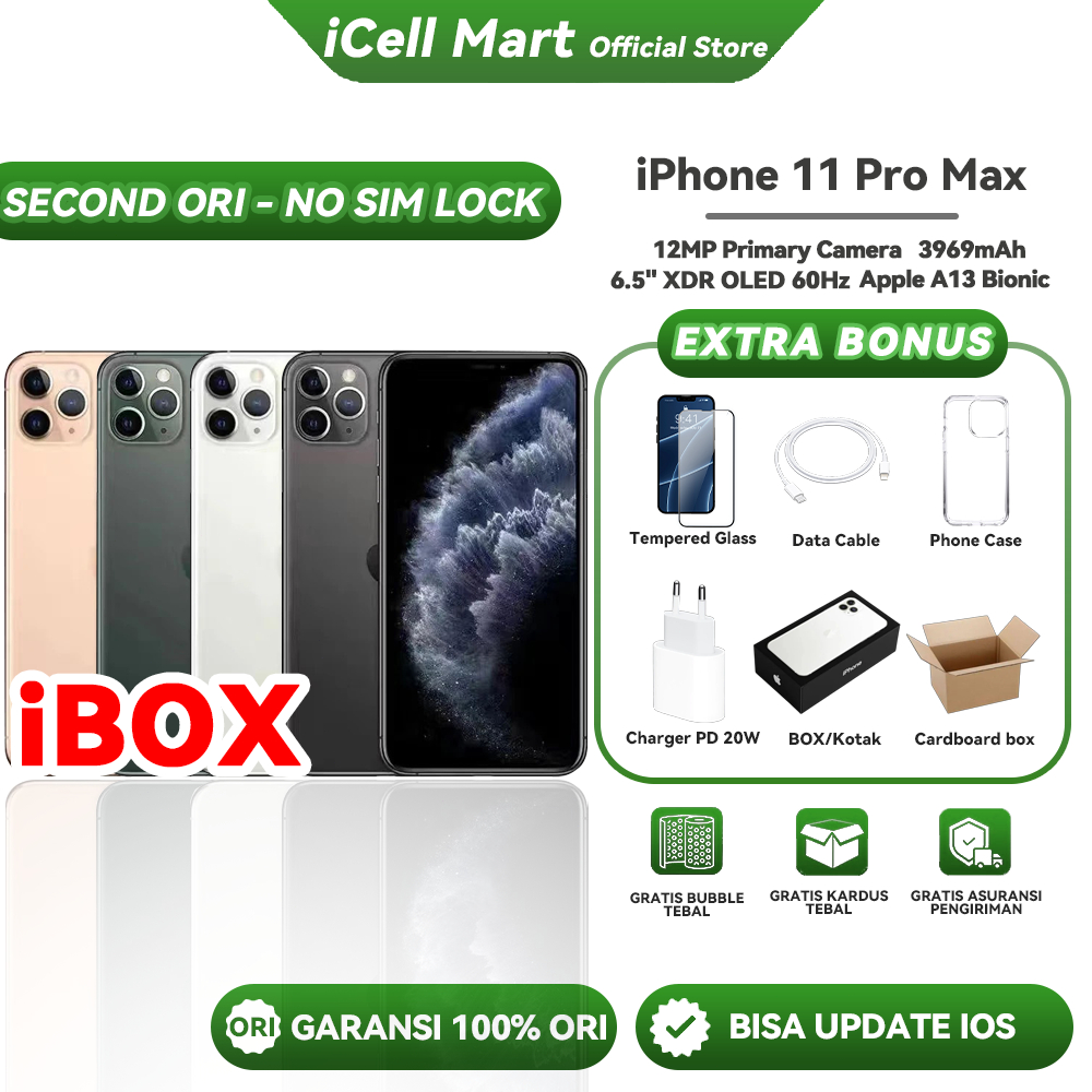 Jual iPhone 11 Pro Max iBox Original Inter Fullset | 64GB 256GB | LCD ...