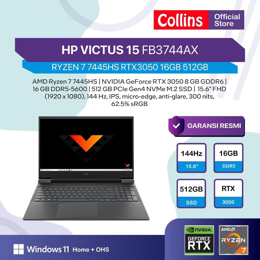 Jual HP Victus 15 AMD Ryzen 7 7445HS RTX3050 6GB/ RAM 16GB SSD 512GB ...