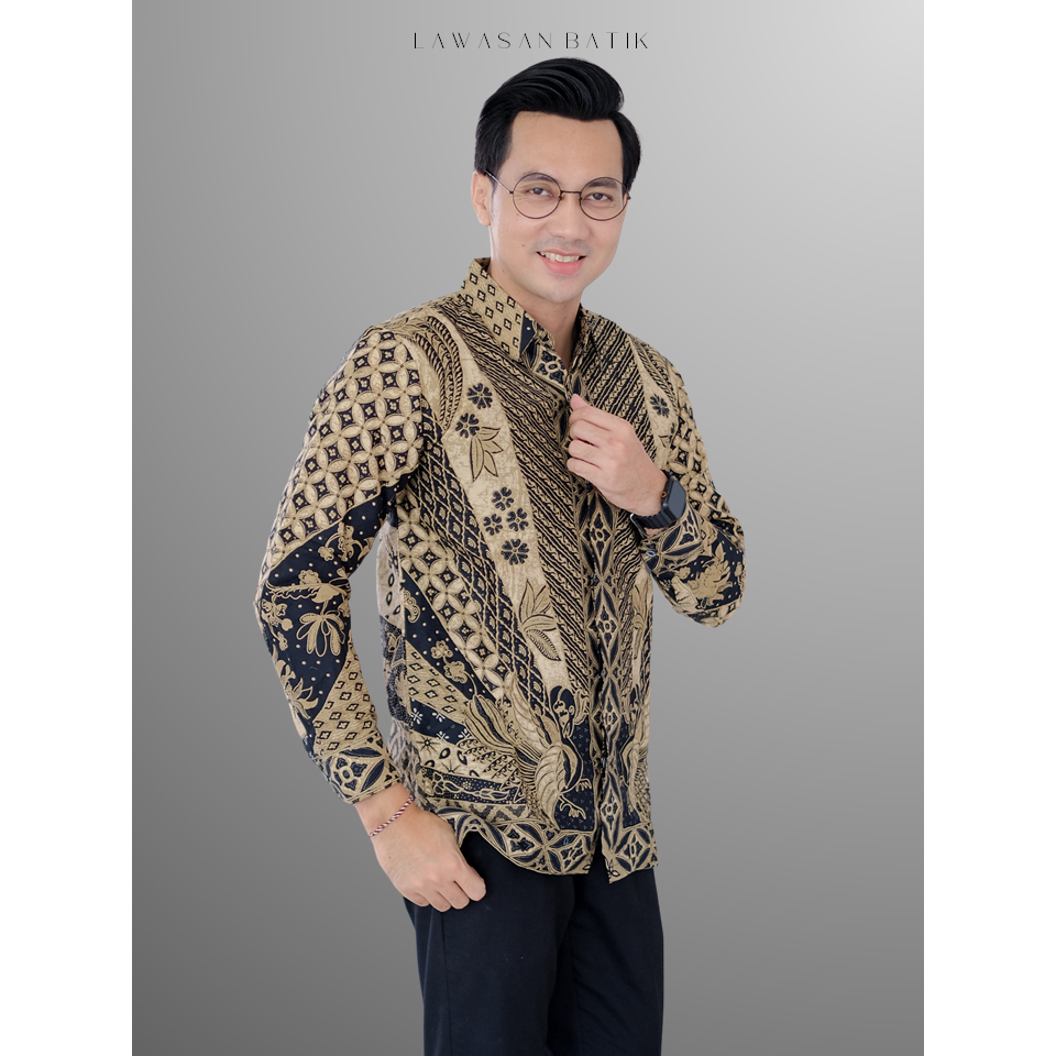 Jual Lawasan Batik Milo1 - Kemeja Batik Pria Premium Lengan Panjang ...