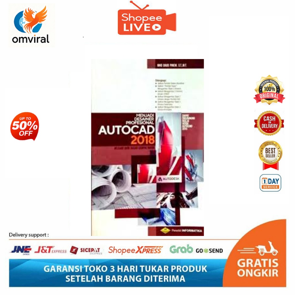 Jual Buku Menjadi Desainer Profesional AUTOCAD 2018 Penerbit ...