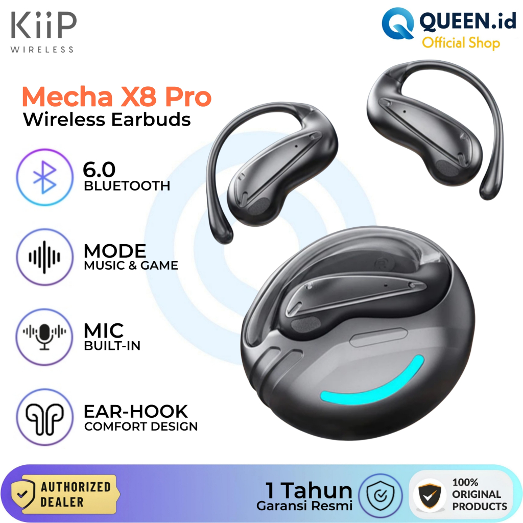 Jual KIIP Mecha X8 Pro OWS Open Earhook Wearable Stereo Headset ...