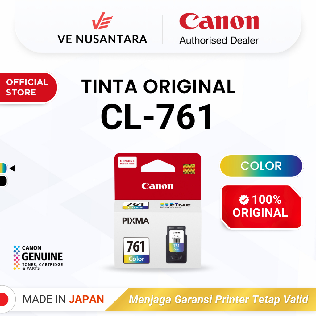 Jual Tinta Original Canon 761 Color CL-761 - Tinta Canon TS5370 TS5370a ...