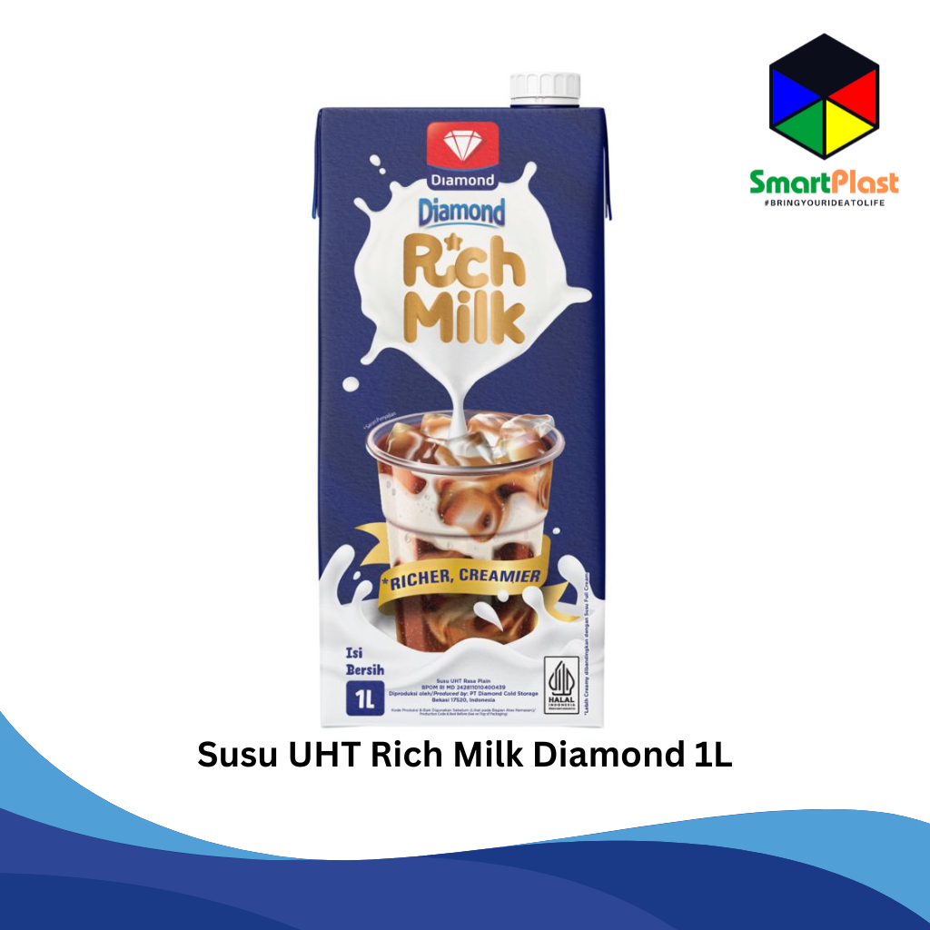 Jual Susu UHT Diamond Rich Milk 1 liter (1L) / 1000 ml - harga per satu ...
