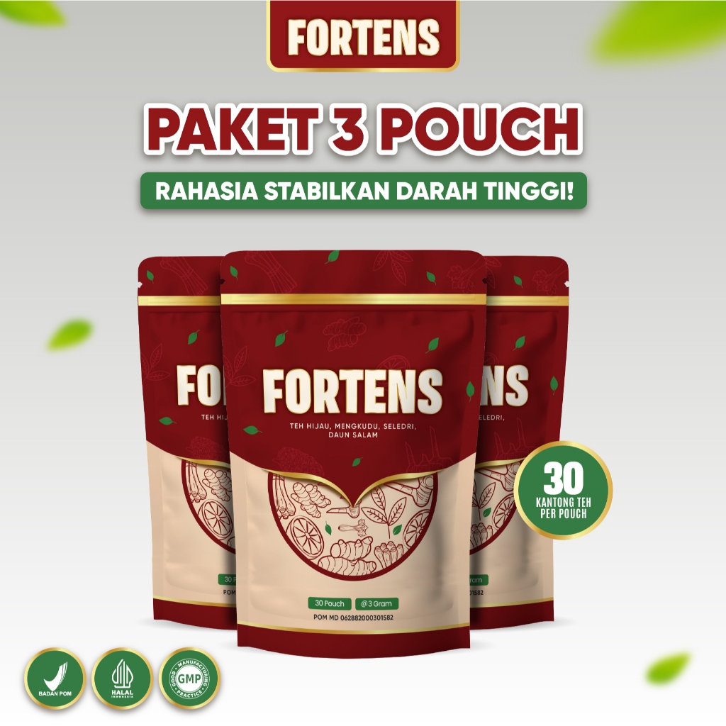 Jual Paket 3 Pcs FORTENS Tea Teh Hipertensi Kolesterol Gula Darah ...
