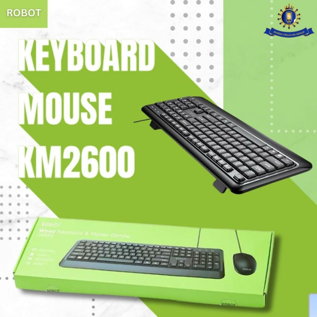 Jual Keyboard robot KM2600+Mouse combo wired original | Shopee Indonesia