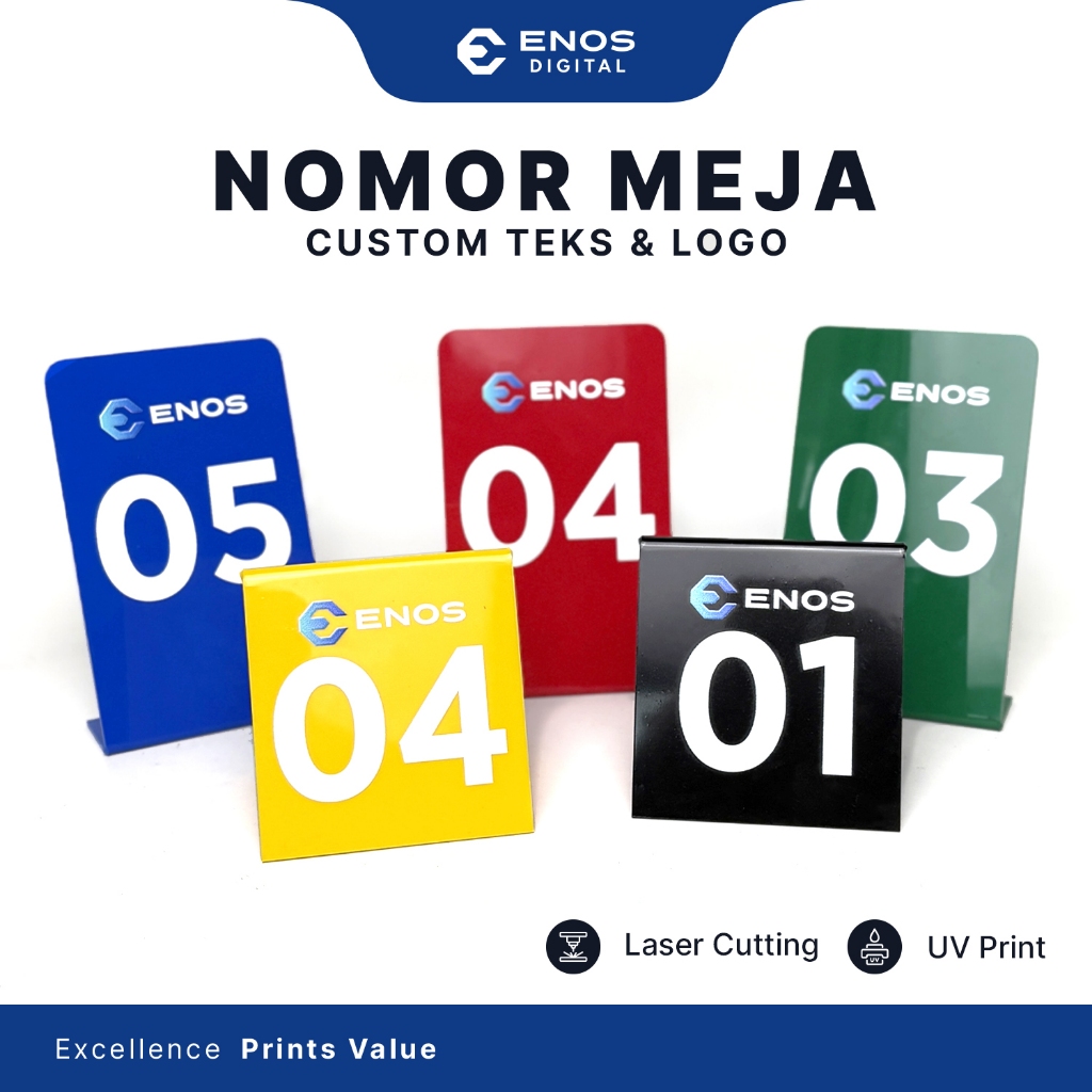 Jual NOMOR MEJA CUSTOM NAMA LOGO USAHA PERUSAHAAN CAFE RESTORAN ...