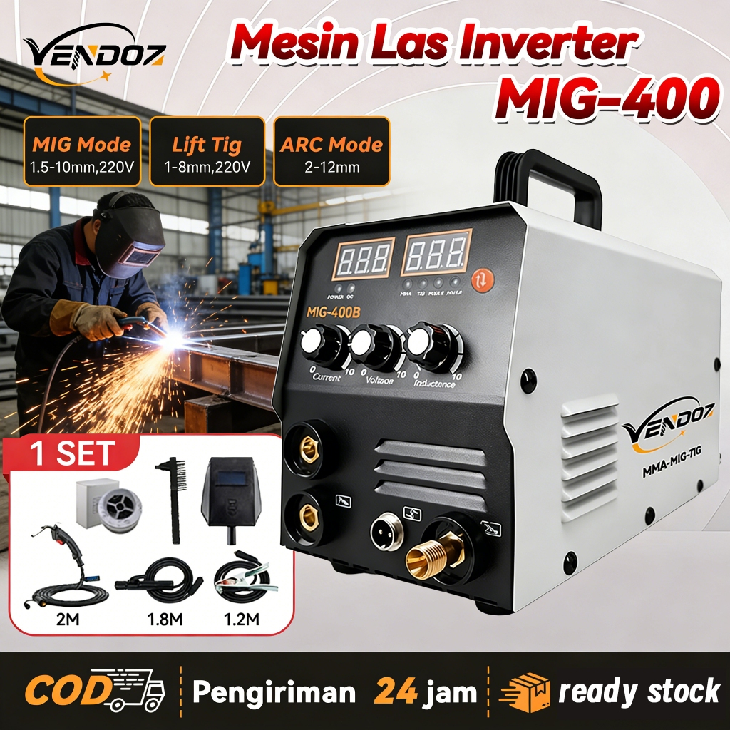Jual Mesin Las Inverter Las Listrik Inverter MIG-400 3 in 1 LED Mesin ...