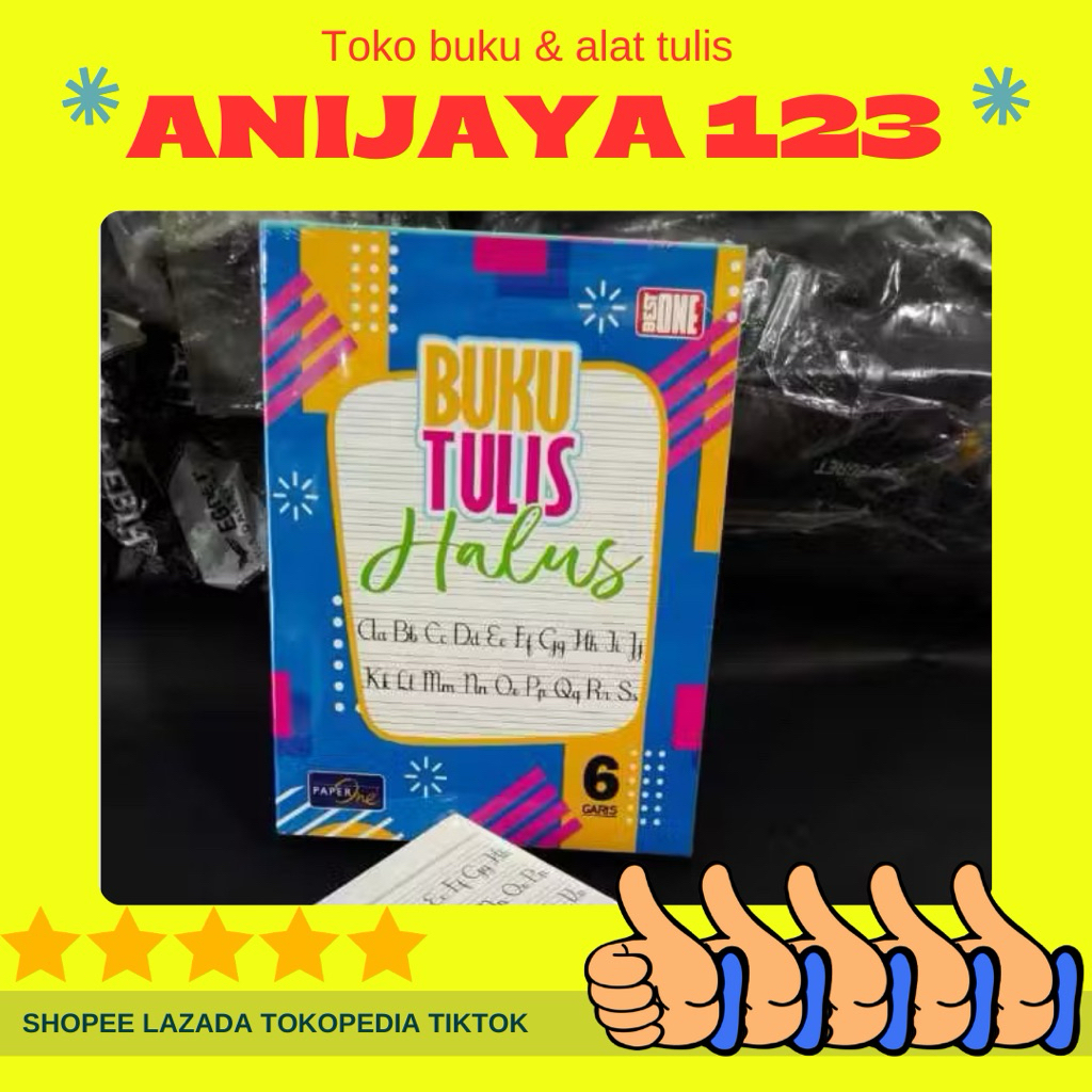 Jual BUKU TULIS HALUS/GARIS 6 - MERK BEST ONE - 38 LEMBAR 1 PACK( ISI ...