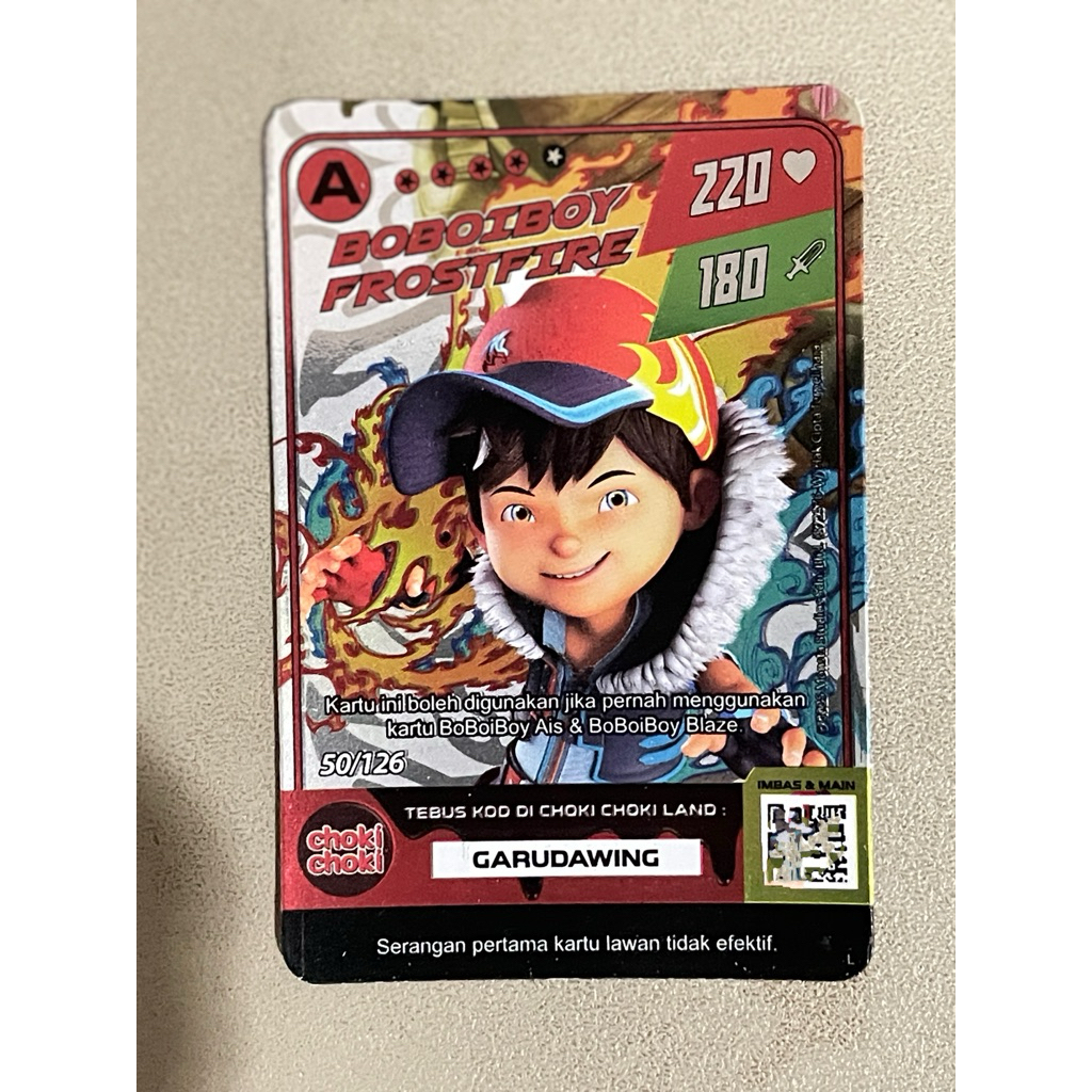 Jual Kartu Boboiboy Frostfire ChokiChoki Monsta Galaxy Car | Shopee ...