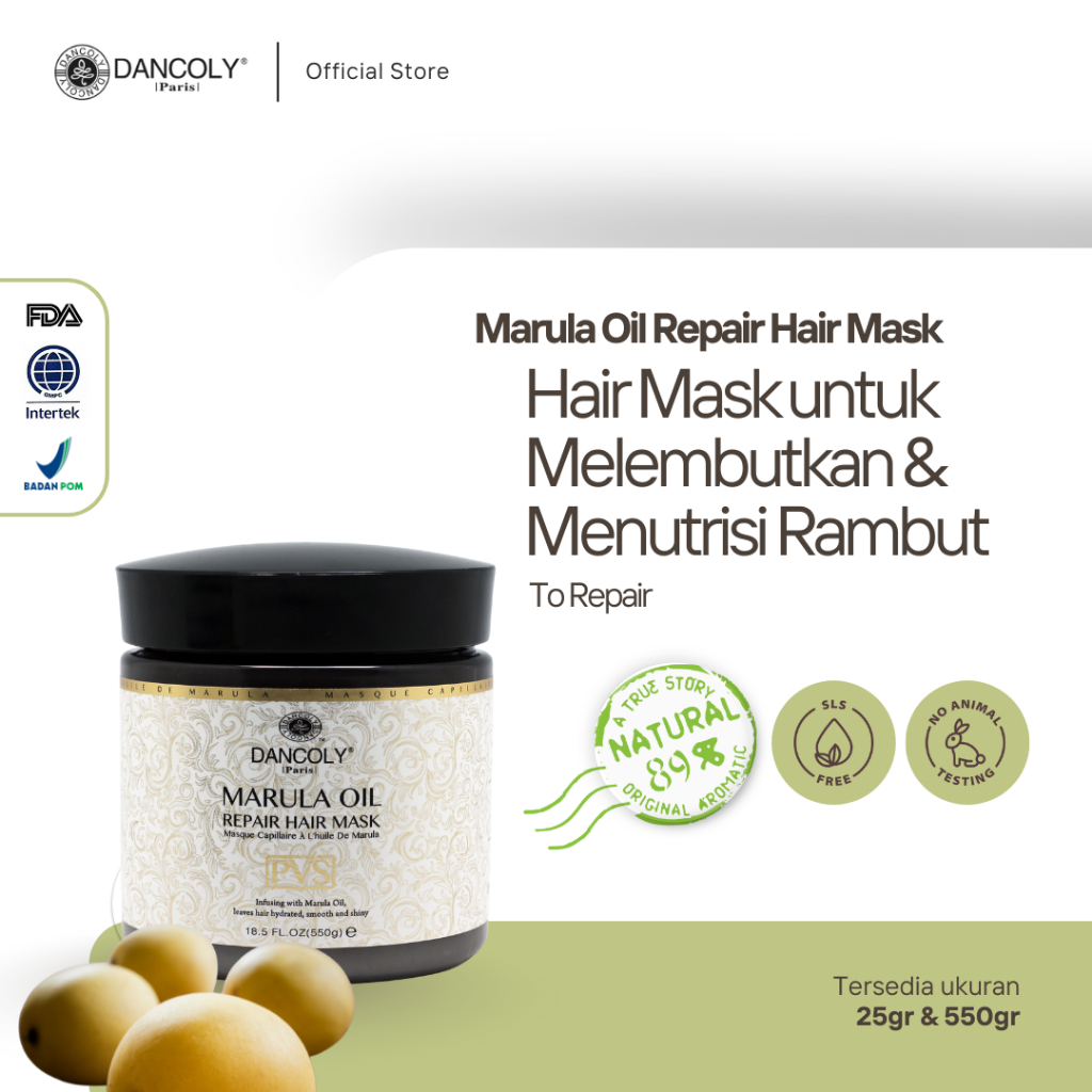 Jual Dancoly Marula Oil Repair Hair Mask 550 gr For Dry Damaged Hair ...