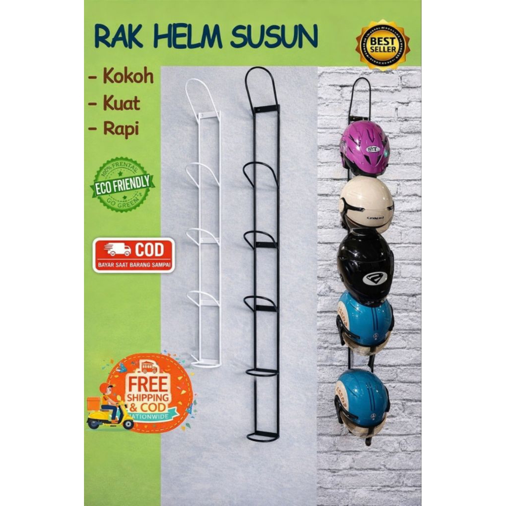 Jual RAK HELM /GANTUNGAN HELM /TEMPAT HELM TEMPEL DINDING BESI | Shopee ...