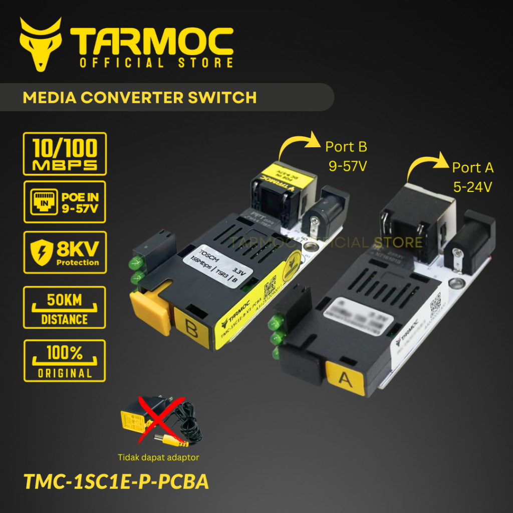 Jual Tarmoc TMC-1SC1E-P-PCBA | Media Converter 1 FO 1 LAN 10/100Mbps ...