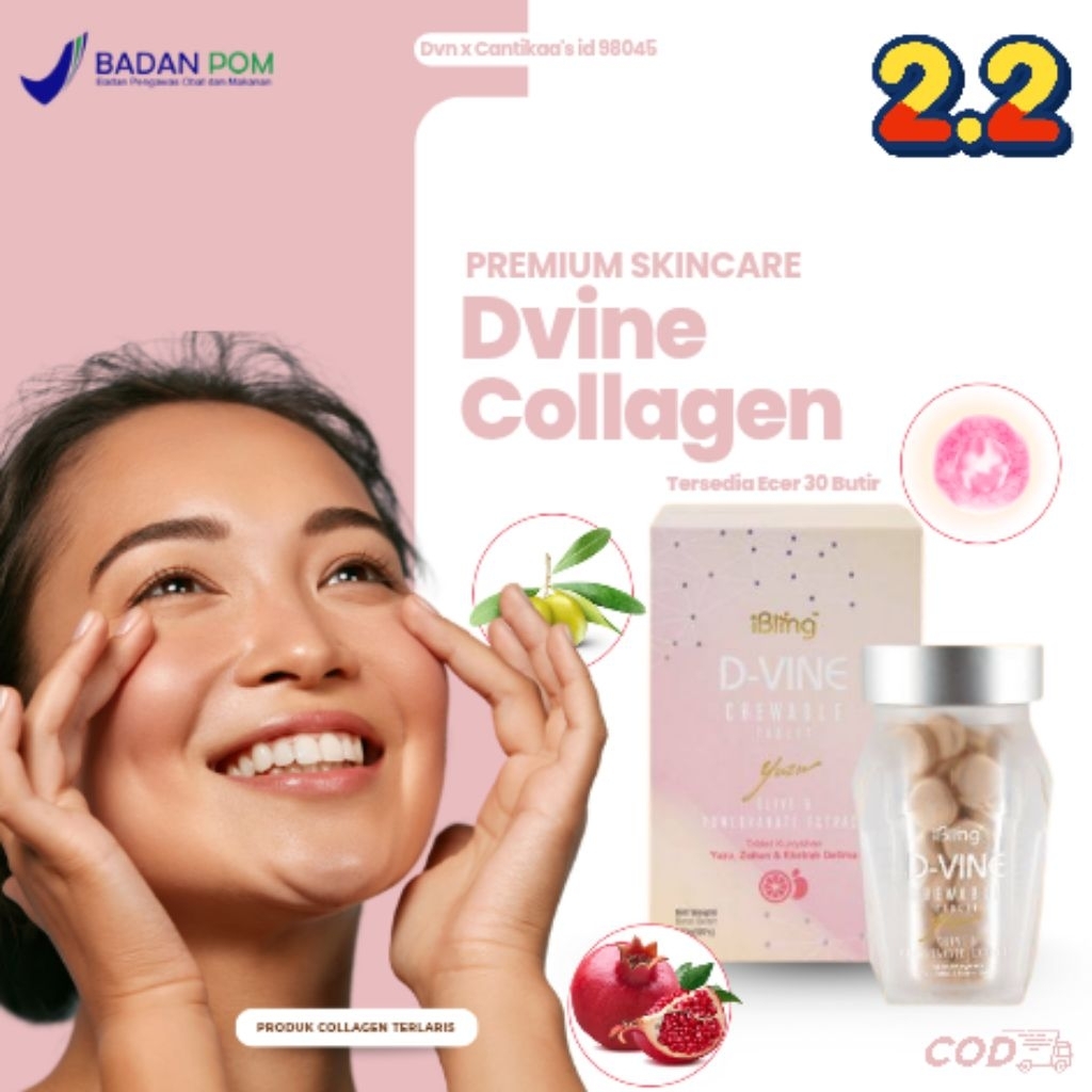 Jual DVine No.1 Collagen isi 30 Tablet Original asli dari Korea free ...