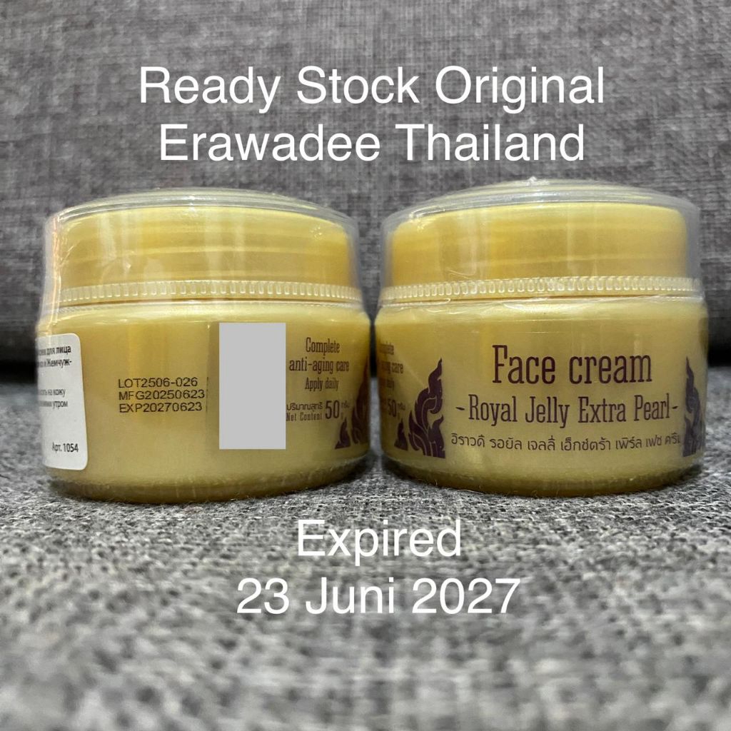 Jual Erawadee Face Cream Royal Jelly Extra Pearl Original Thailand ...