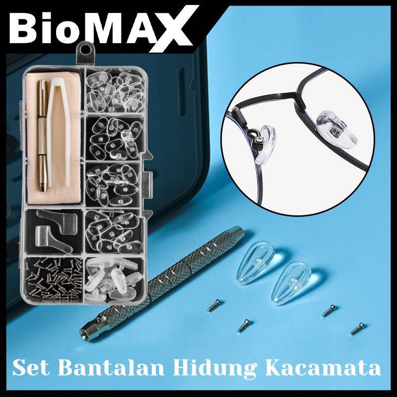 Jual 80pcs/set Reparasi Kacamata Baut dan Nose Pad Lebih Praktis dengan ...