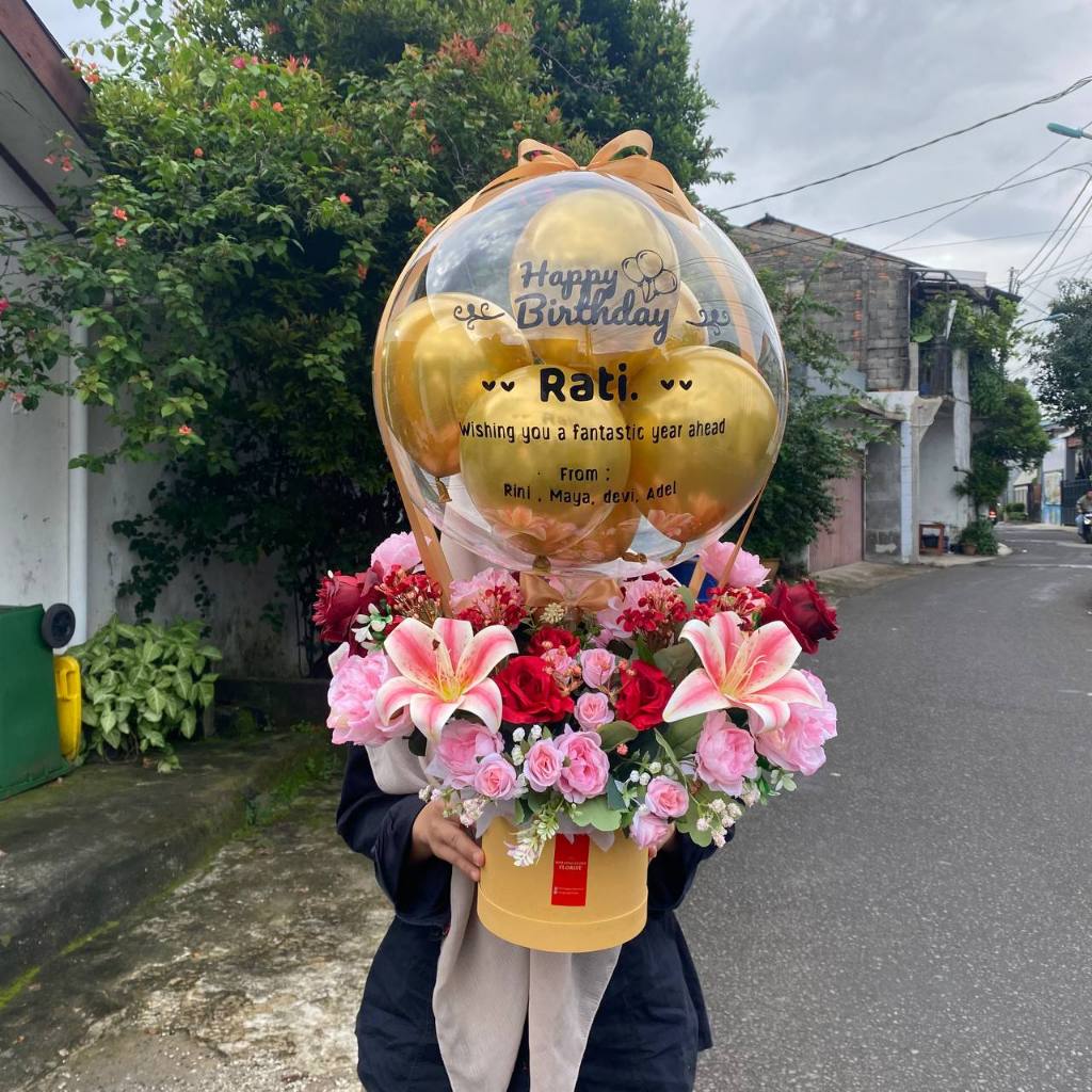 Jual Balon Bouquet Buket Bunga Box XL untuk Birthday/Graduation/Grand ...