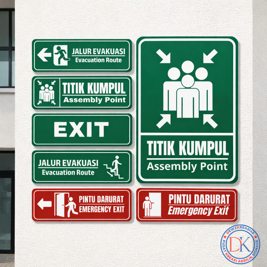 Jual Jalur Evakuasi/Titik Kumpul/Emergency Exit - Akrilik Safety ...