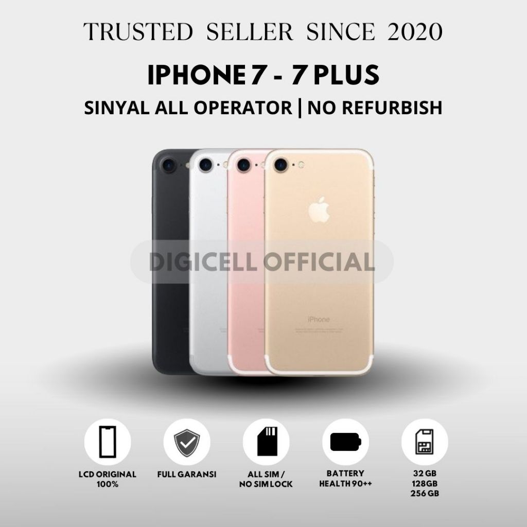 Jual iPhone 7 - iP 7 Plus 32gb - 256gb Fullset Lcd Original 100% Mulus ...