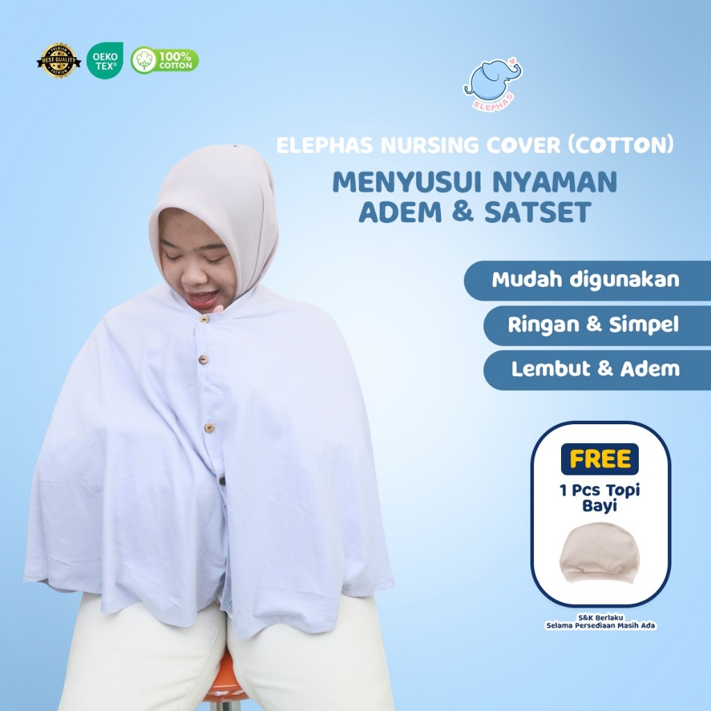 Jual Elephas Nursing Cover Premium - Apron Menyusui berbahan 100% ...
