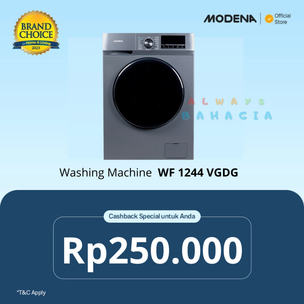 Jual Modena WF 1244 VGDG mesin cuci washer front loading 12 kg | Shopee ...