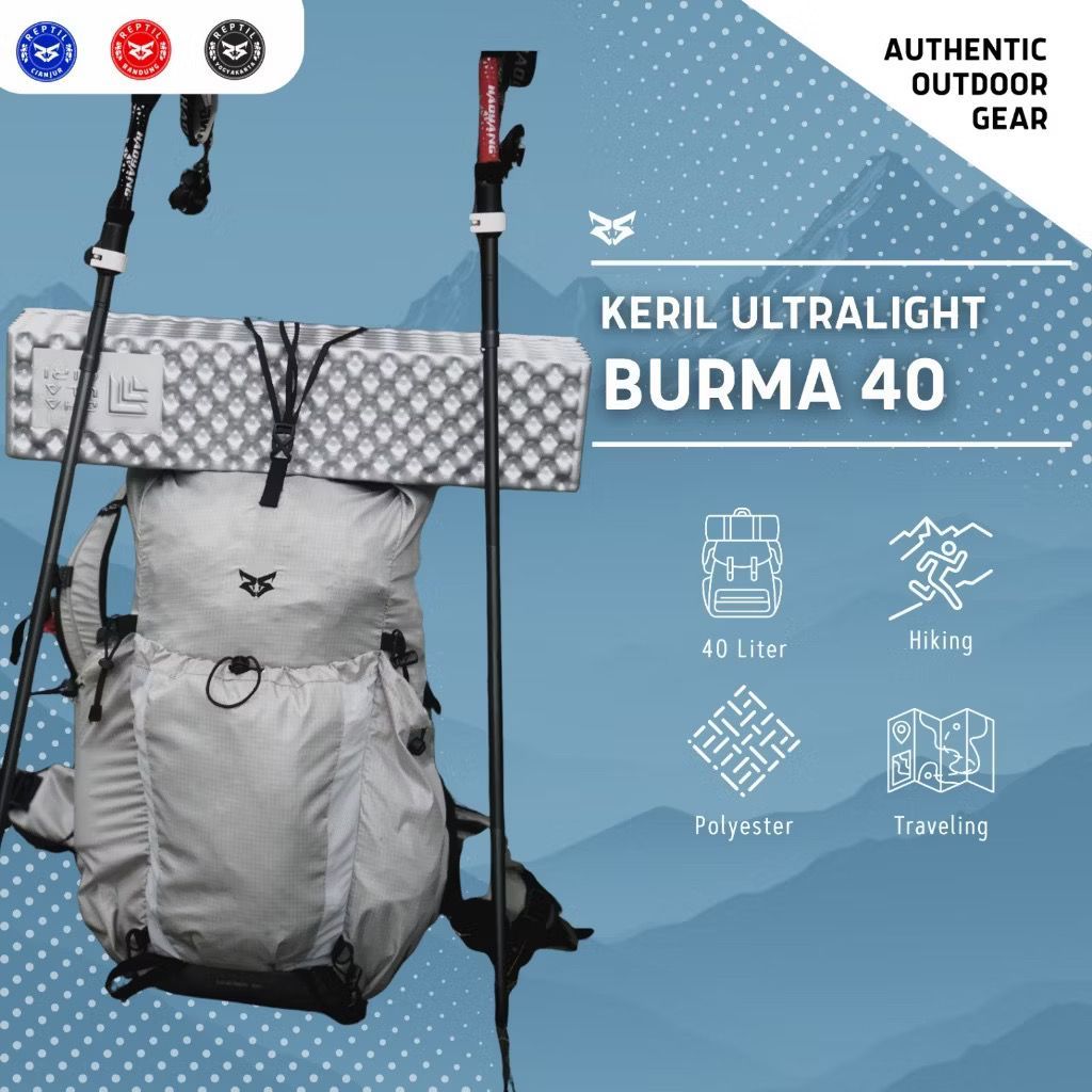 Jual TAS GUNUNG/CARRIER ULTRALIGHT 40L REPTIL ADVENTURE BURMA series ...