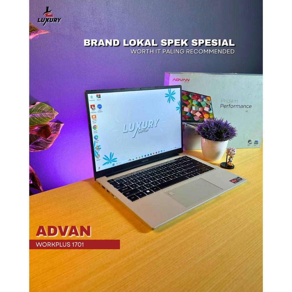Jual LAPTOP ADVAN WORKPLUS 1701 SLIM RYZEN 5 SSD 1TB RAM 16GB DDR5 ...