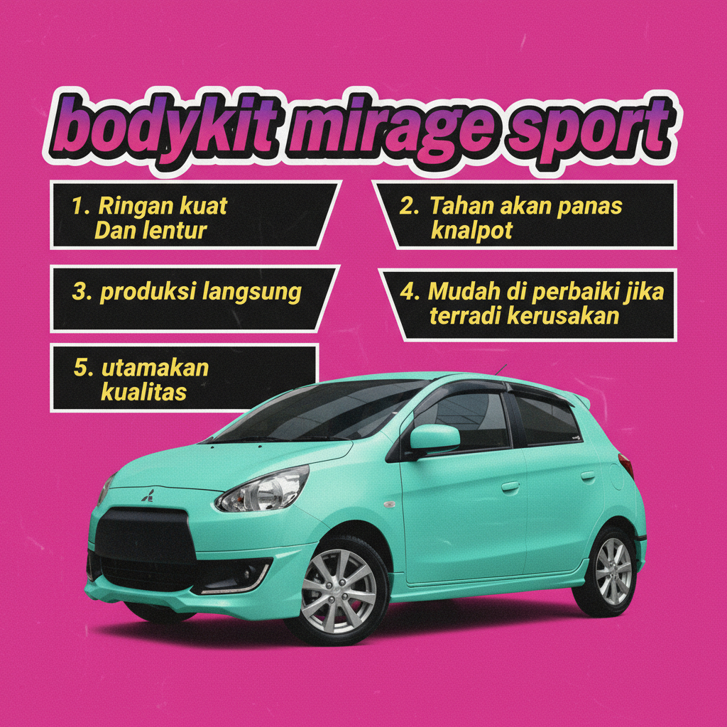 Jual bodykit mirage sport bodikit mirage body kit mitsubishi mirage ...
