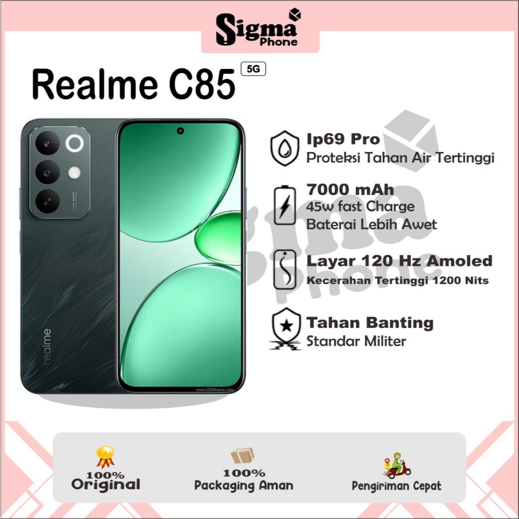 Jual realme C85 5G 8GB+256GB | 7000mAh Battery | 50MP AI Camera | 45W ...