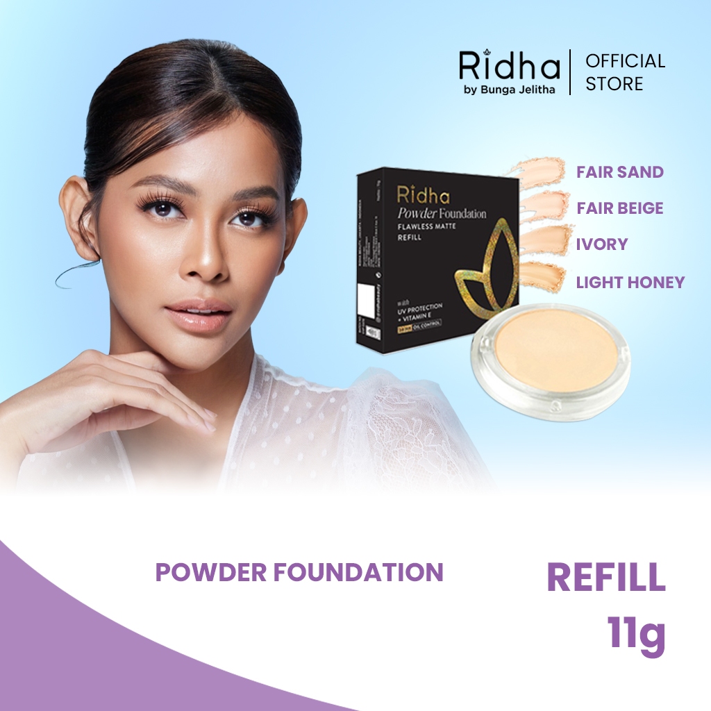 Jual RIDHA Powder Foundation with UV Protection 2in1 (Refill) - 11gr ...