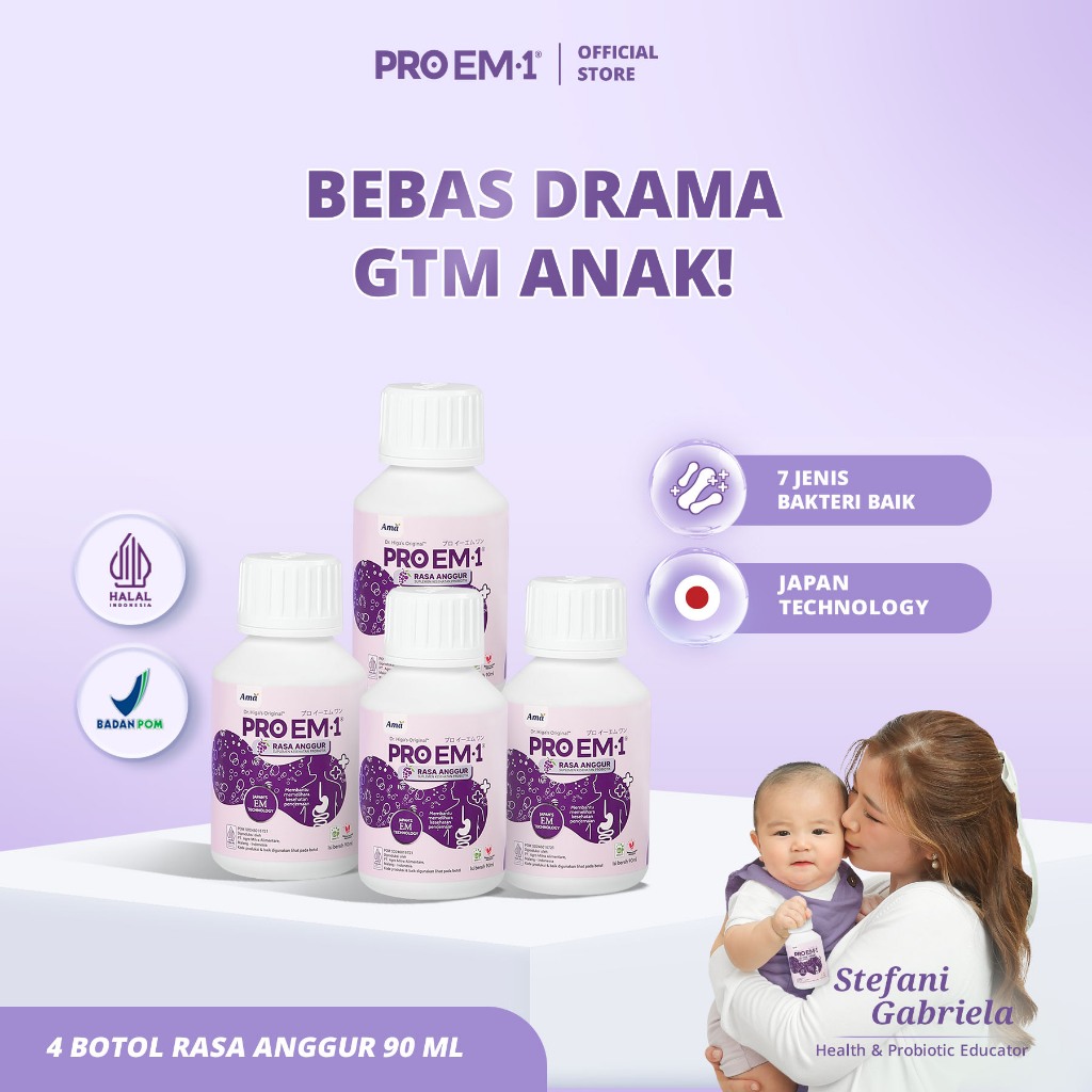 Jual PRO EM1 Bundle 4 Botol Rasa Anggur 90ml | Suplemen Probiotik ...