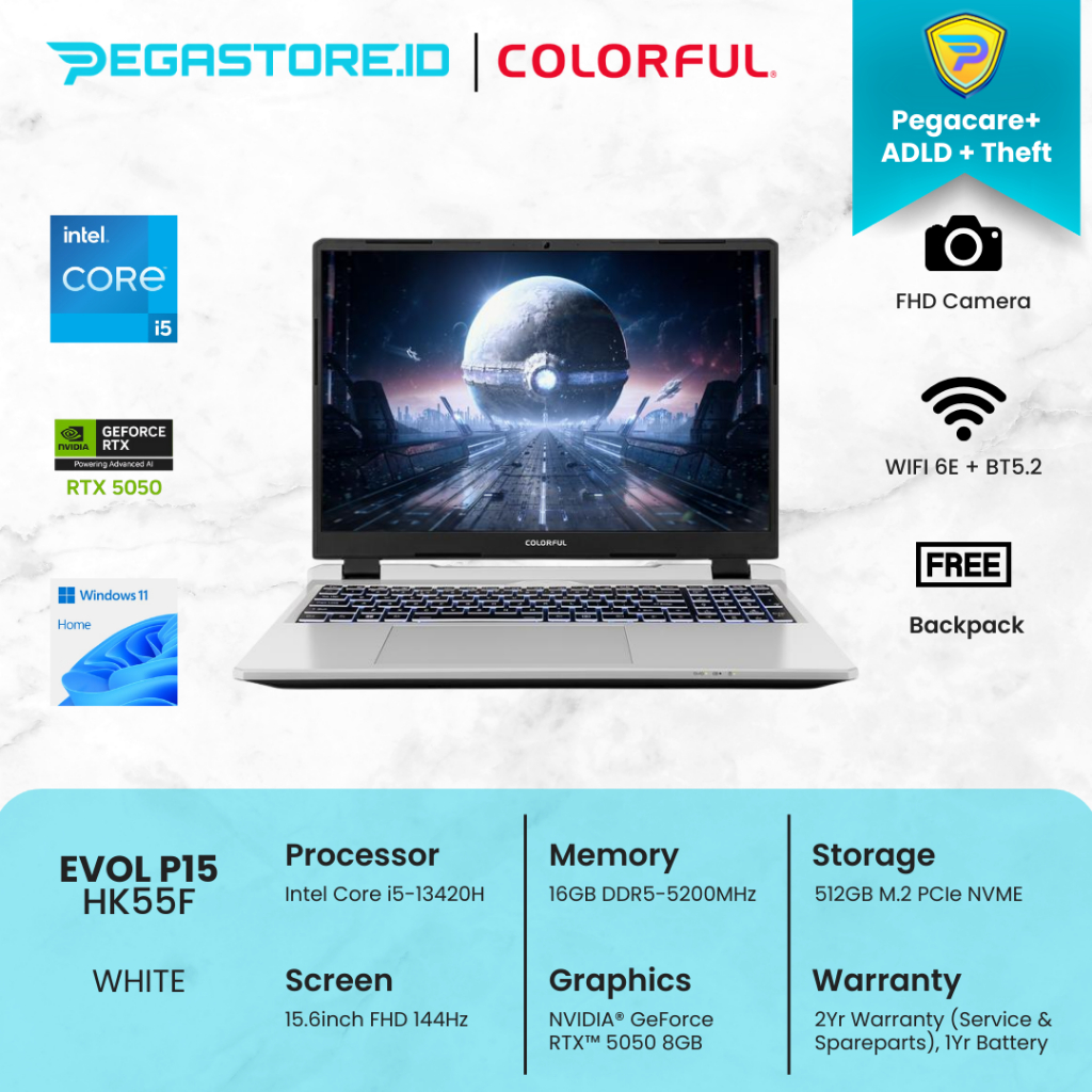 Jual Colorful EVOL P15-HK55F [Intel Core i5-13420H, 16GB, SSD 512GB ...