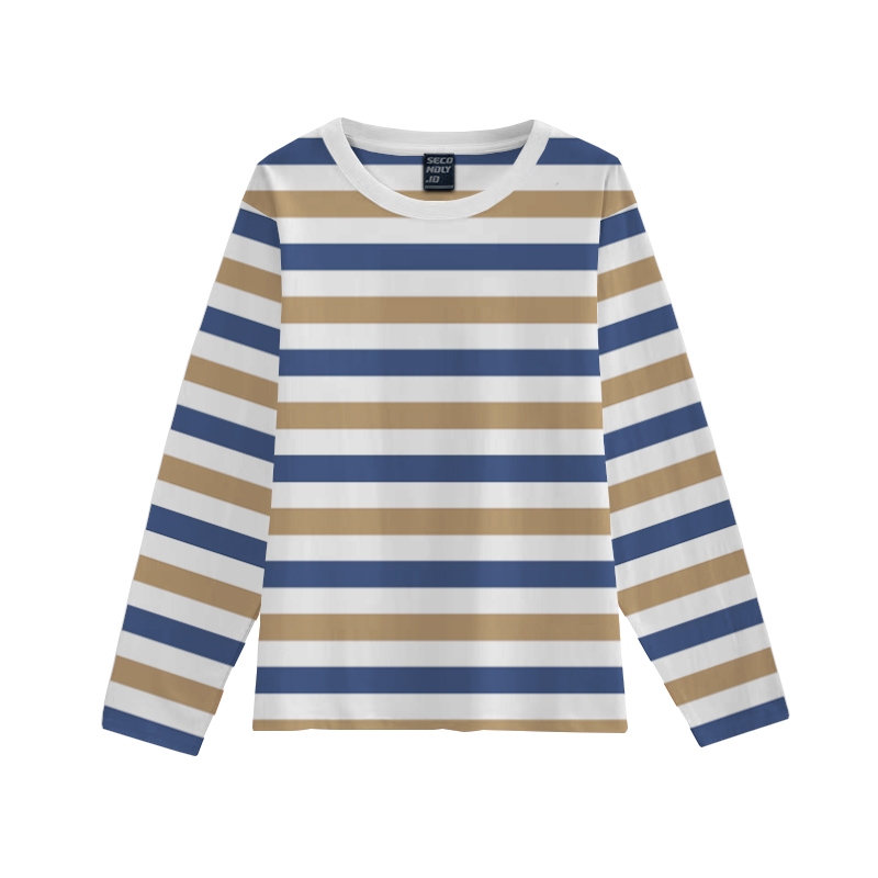 Jual SECONDLY.ID Kaos Salur Lengan Panjang Wanita Tshirt Women Three ...
