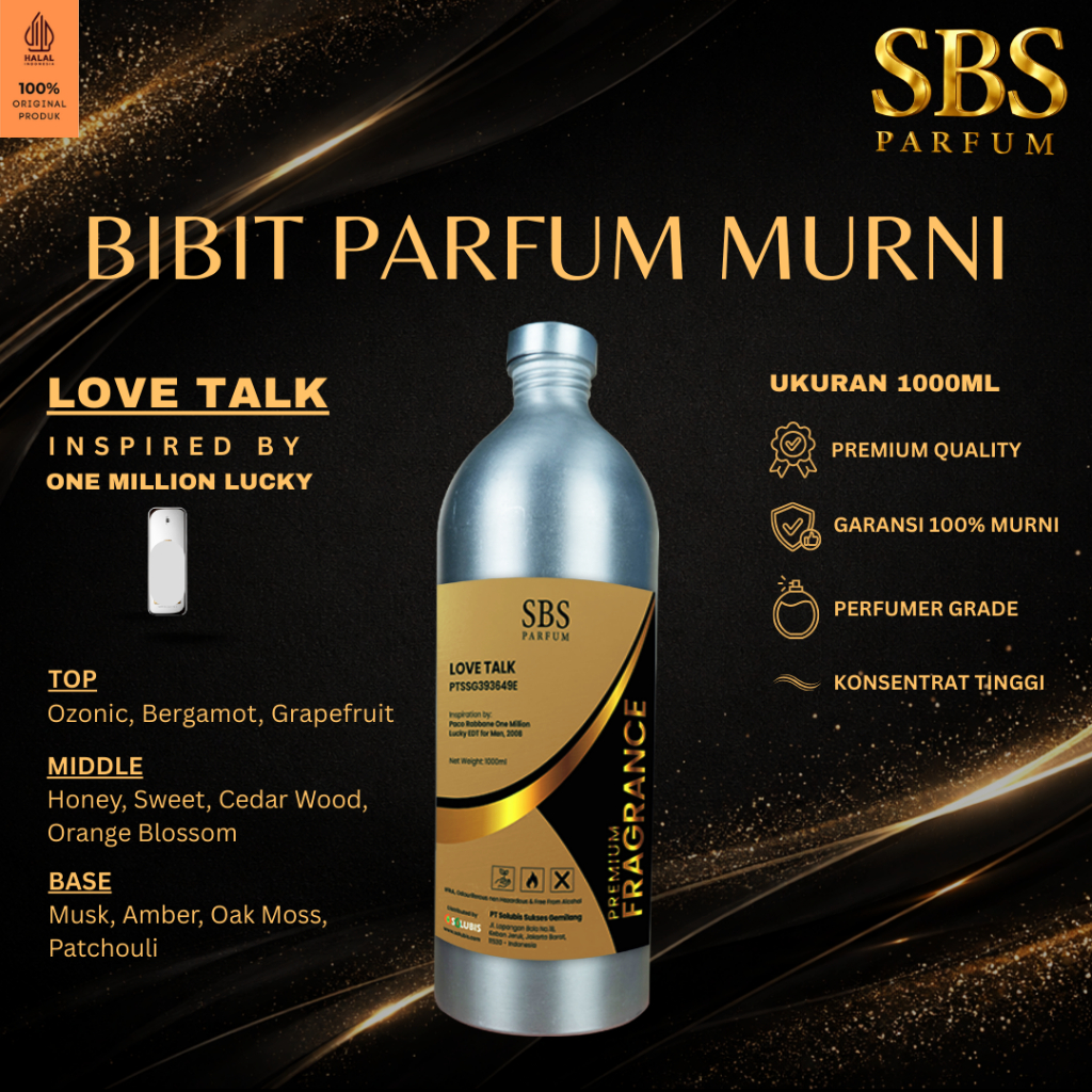 Jual SBS Bibit Parfum Murni Inspired by Paco Rabbane One Million Lucky ...