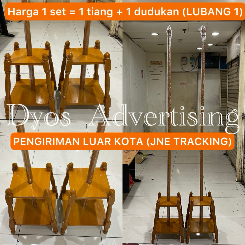 Jual Tiang pataka bendera ruangan lubang satu (tiang + tatakan ...