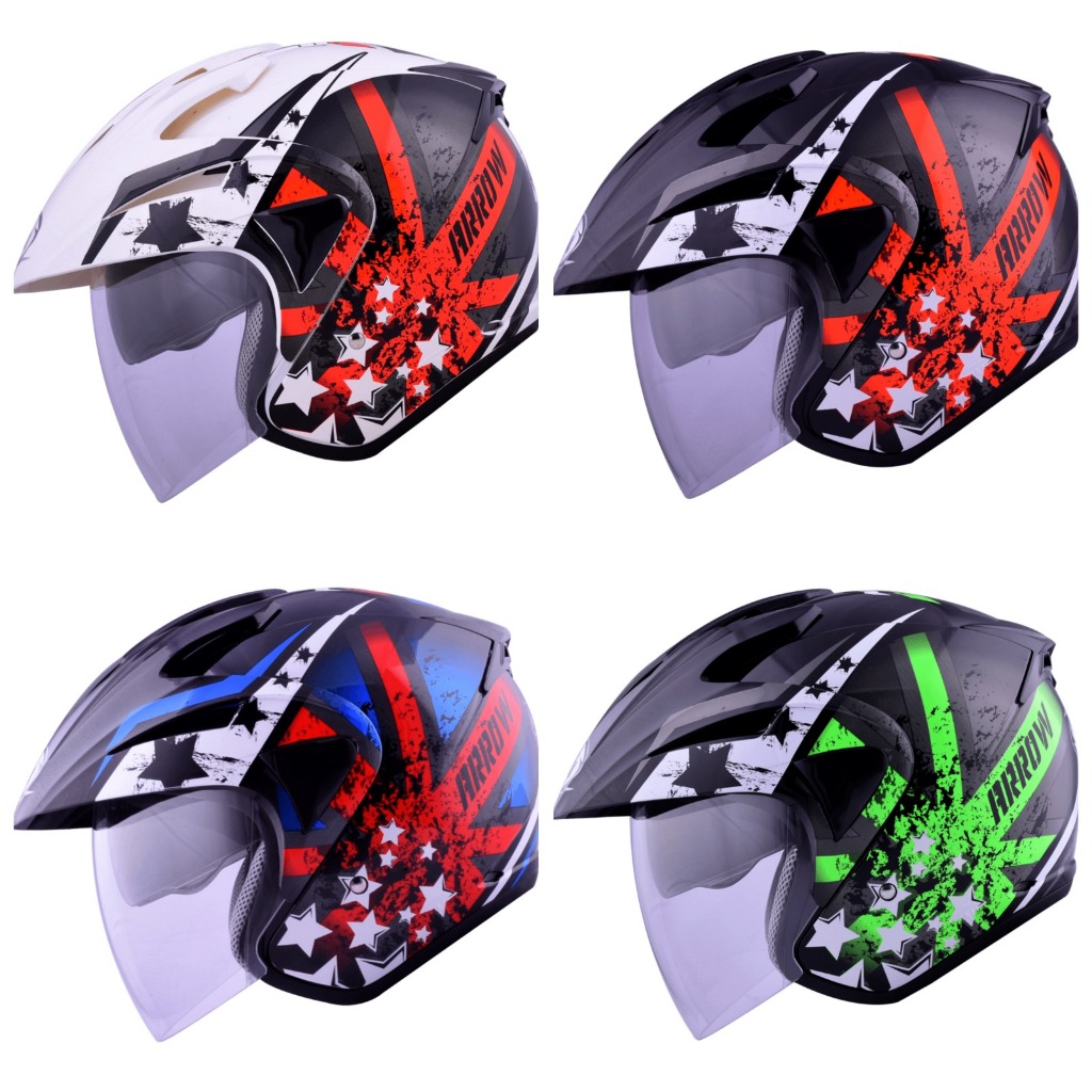 Jual helm hiu arrow #2 motif original | Shopee Indonesia