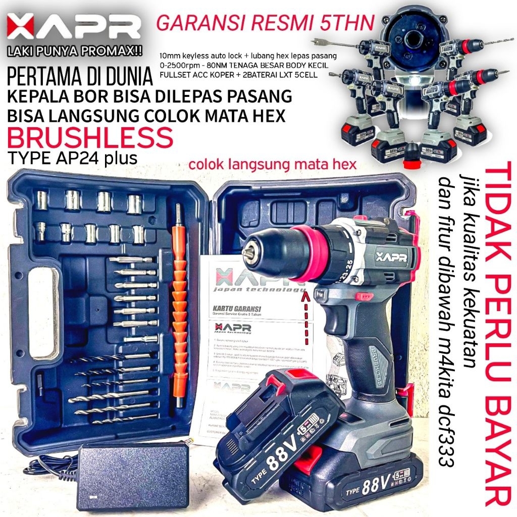 Jual APR Mesin Bor pertama di dunia kepala bor bisa lepas pasang type ...