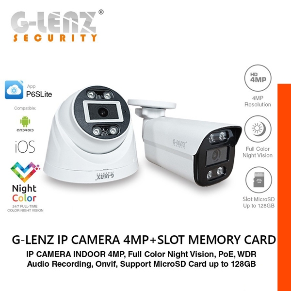 Jual GLENZ CCTV IP CAMERA 4MP - SLOT MEMORY CARD - INDOOR-OUTDOOR ...
