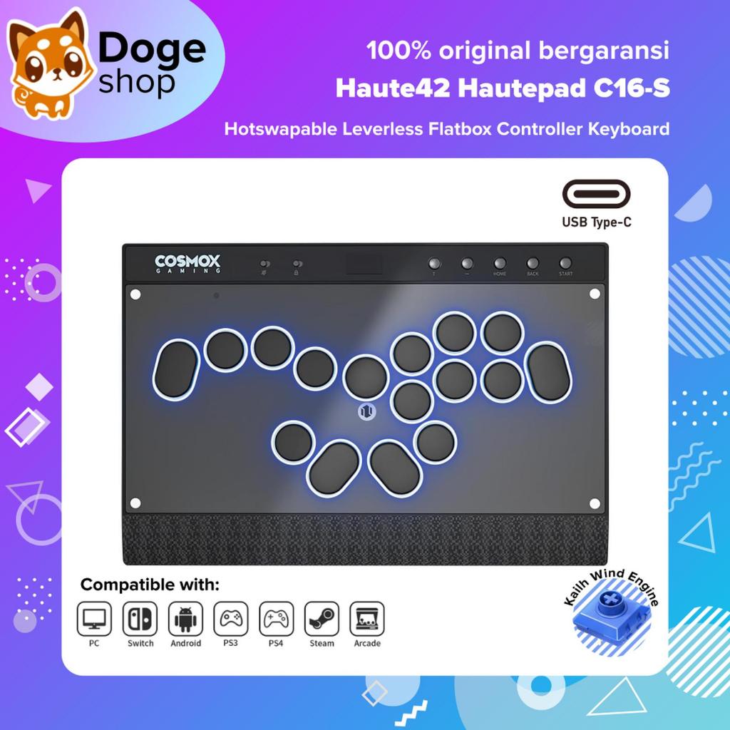 Jual Haute42 Hautepad C16-S Split Layout Leverless Controller Hitbox ...