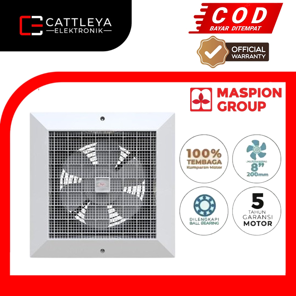 Jual [COD READY] MASPION CEILING EXHAUST FAN / HEXOS PLAFON CEF20 / CEF ...
