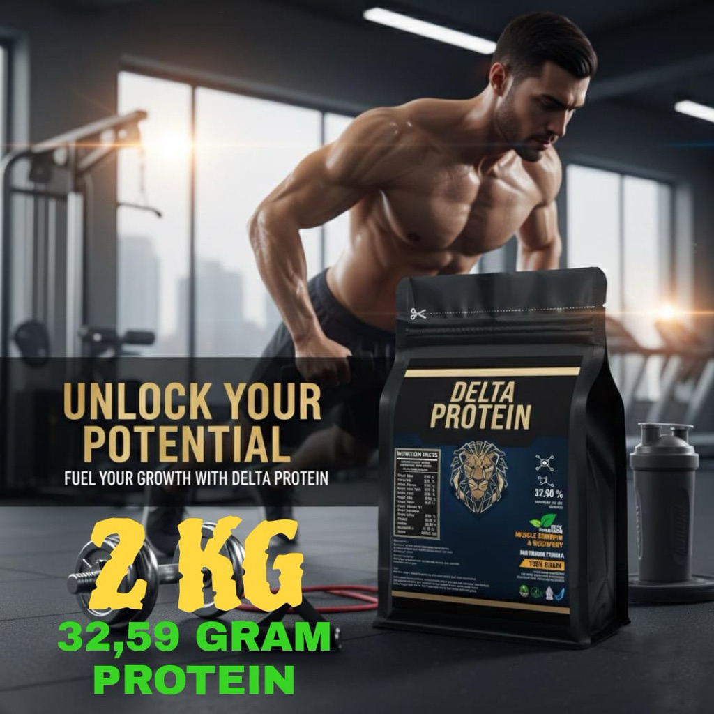 Jual DELTA PROTEIN 2KG NEW FORMULA WHEY DELTA PROTEIN BUBUK KEDELAI ...