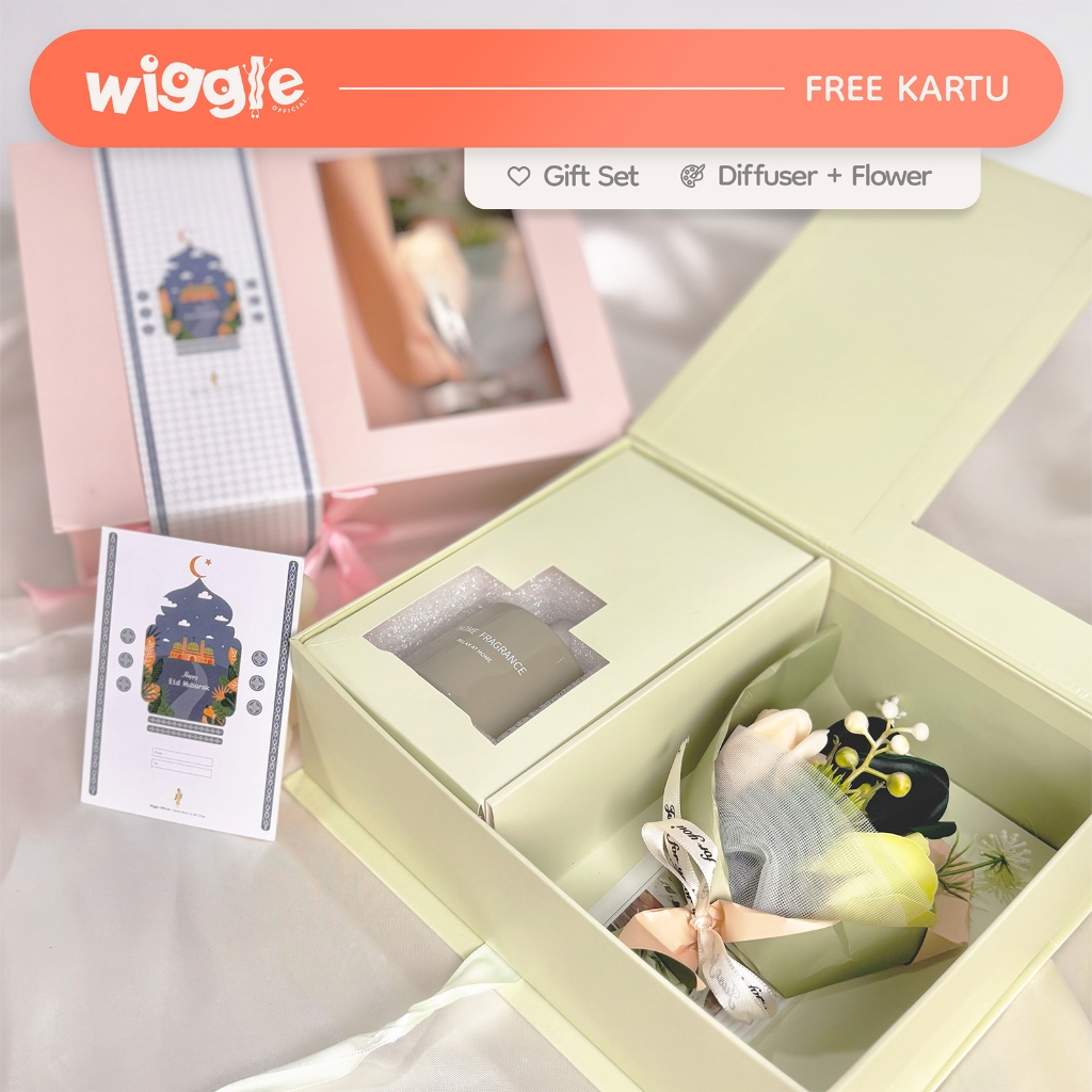 Jual Wiggle Hampers Box Reed Diffuser Flower Kado Unik Gift Set Soap ...