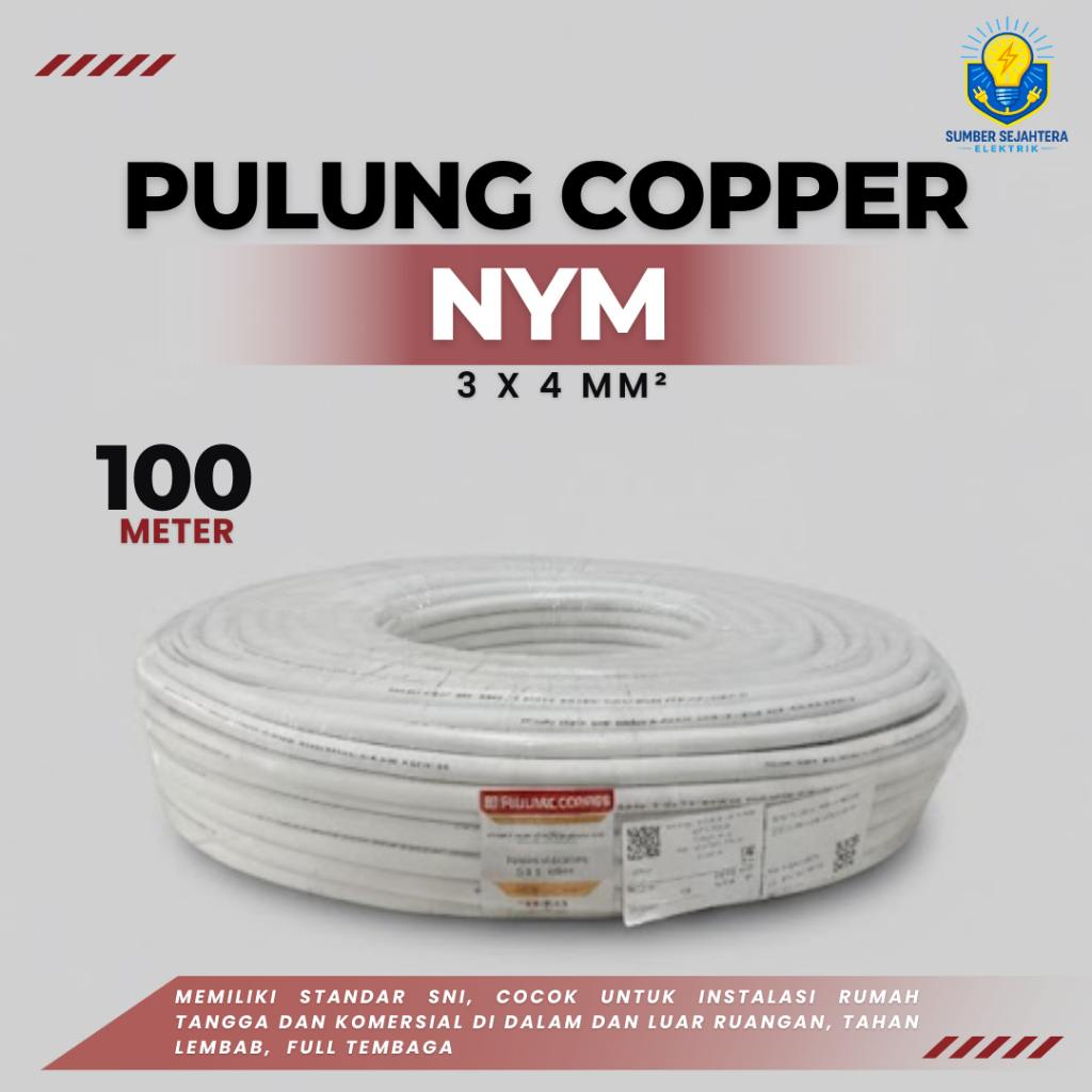 Jual Kabel NYM 3x4mm Pulung Copper per Meter - Kabel 3x4mm | Shopee ...
