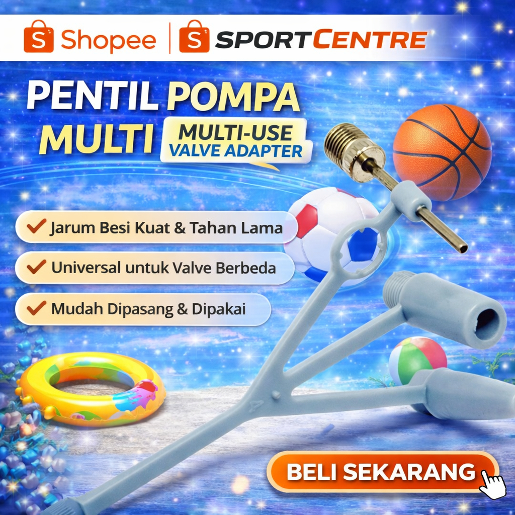 Jual POTENCE adaptor Pentil Jarum Pompa Cop Bola / Adaptor Kepala ...