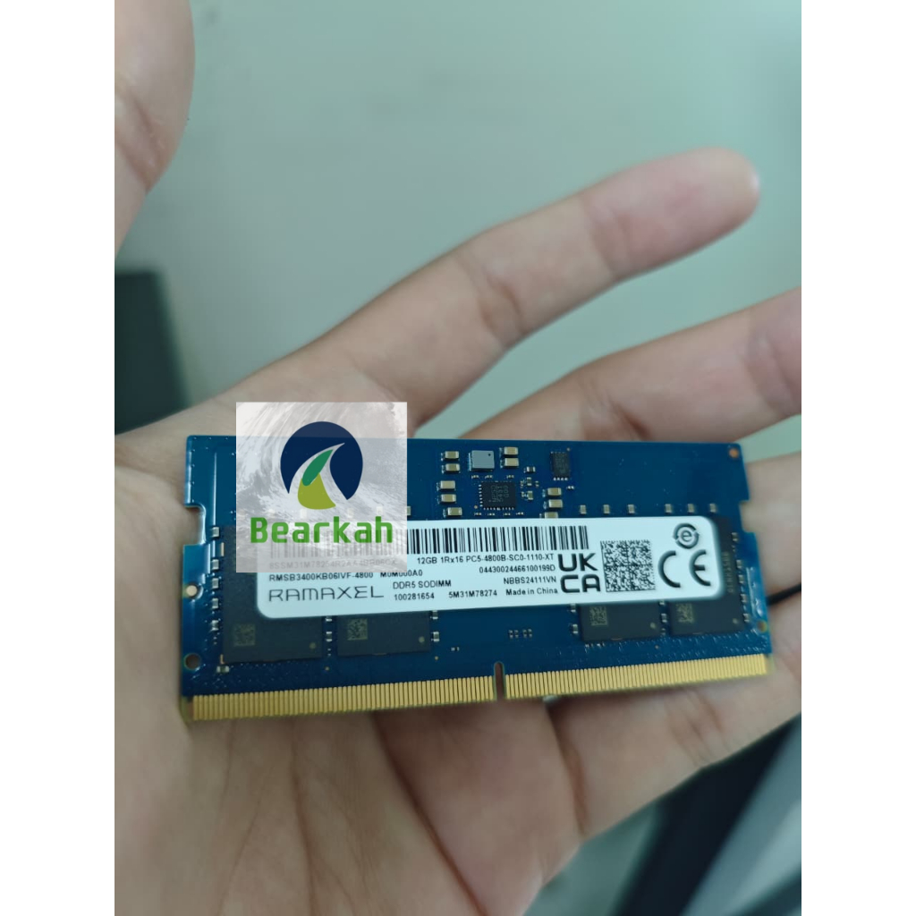 Jual RAM LAPTOP SODIMM RAMAXEL DDR5 12GB 4800MHz TESTED 100% NORMAL ...