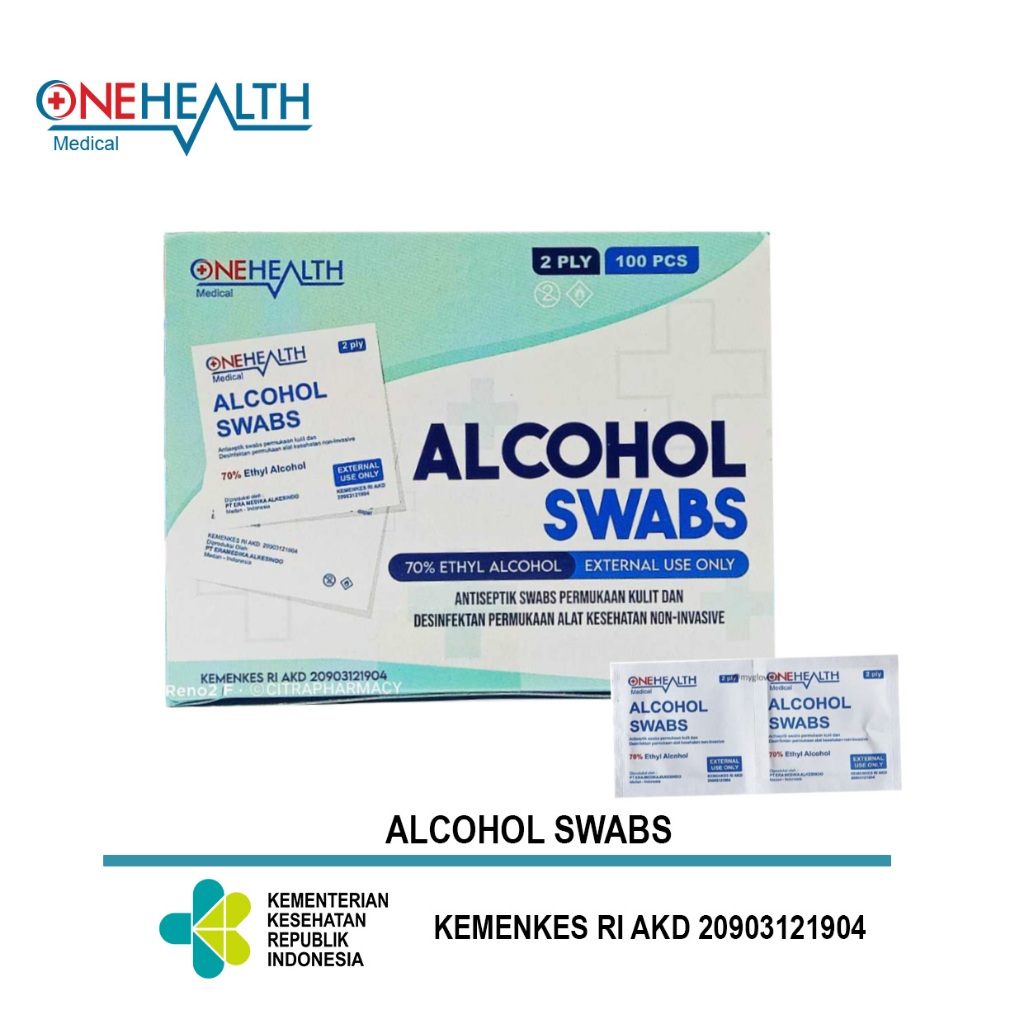 Jual Alcohol Swab 100s Cosmomed / Kapas Tisu Tissue Alkohol Pads One ...