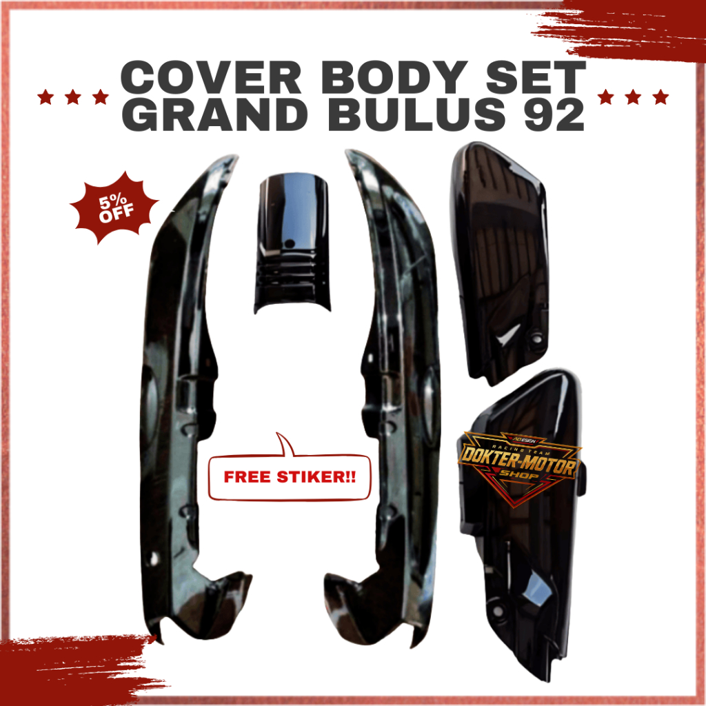 Jual COVER BODY KANAN KIRI SET BOX AKI DAN PANEL DEPAN ASTREA GRAND 91 ...