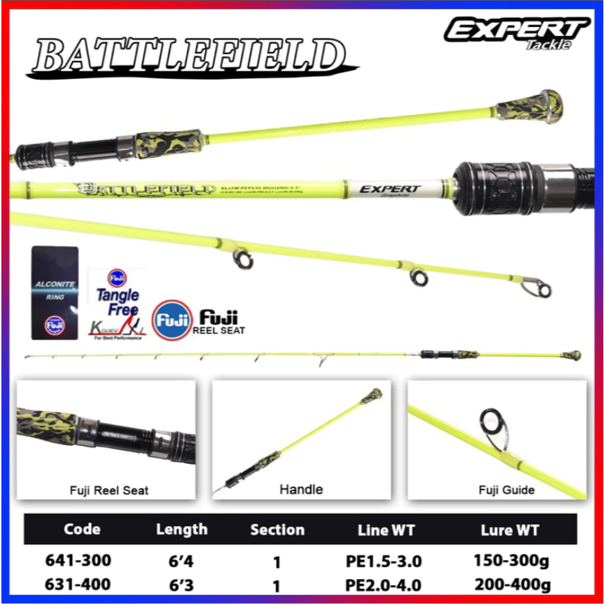 Jual EXPERT GRAPHITE Joran Pancing Spinning BATTLEFIELD 189cm - 192cm ...